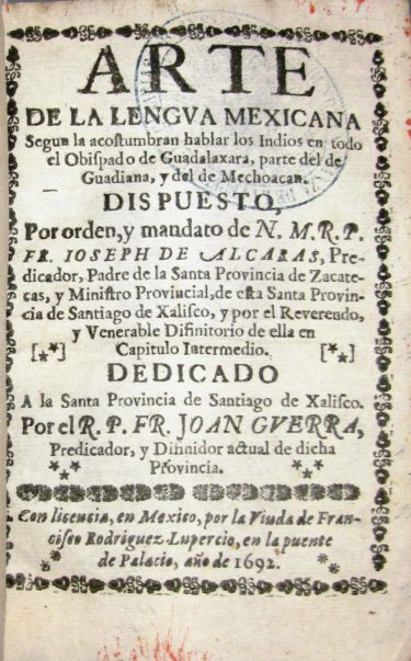 Arte de la lengua mexicana